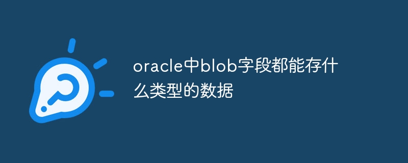 oracle中blob字段都能存什么类型的数据 - 叮当号