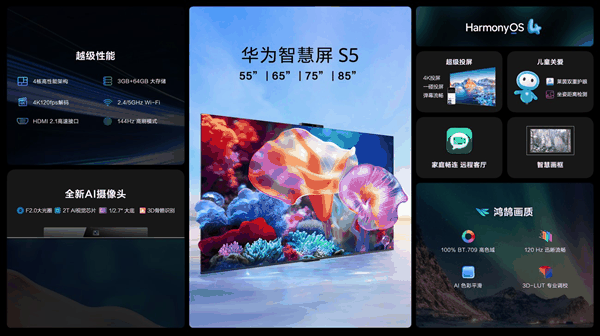 全新鸿鹄自研芯片加持！华为智慧屏S5今日开售：3499元起 - 叮当号