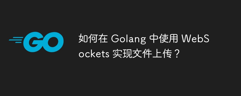 如何在 Golang 中使用 WebSockets 实现文件上传？ - 叮当号