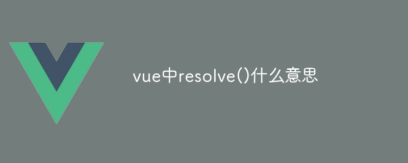vue中resolve()什么意思 - 叮当号