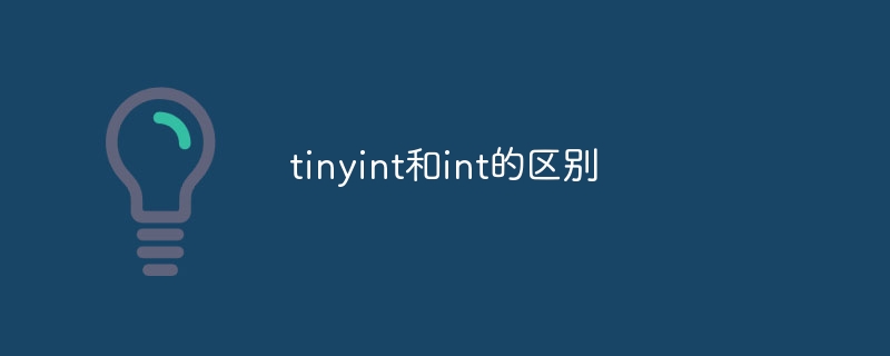 tinyint和int的区别 - 叮当号