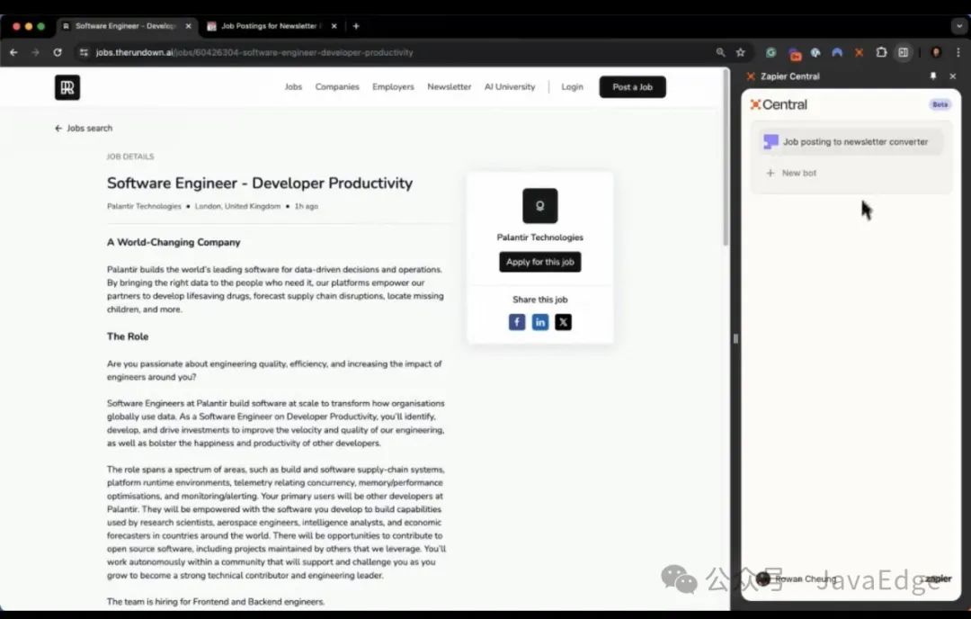 Zapier Central，目前最被低估的 AI 工具之一！ - 叮当号