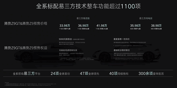 首搭易三方技术平台！腾势Z9 GT预售：33.98万起 - 叮当号