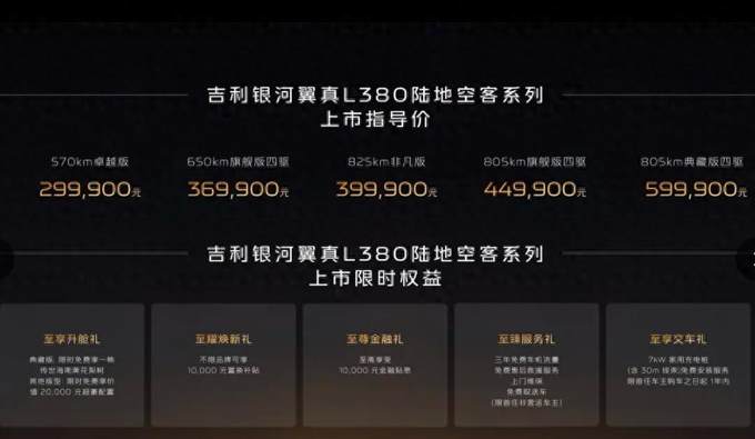 吉利银河翼真L380豪华纯电MPV震撼上市，29.99万元起售 - 叮当号