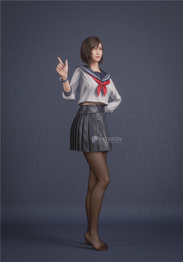 3D区大神再发《FF7RB》蒂法美图 - 叮当号